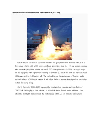 Gslv mk3 report | DOCX