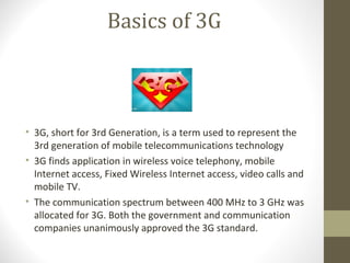 GSM and Basics of 3G | PPT | Computer Networking | Computing