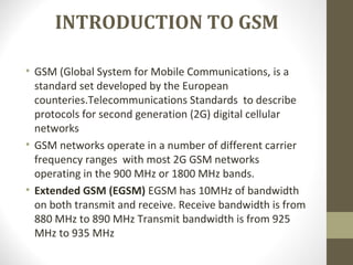 GSM and Basics of 3G | PPT | Computer Networking | Computing