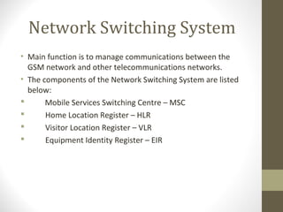 GSM and Basics of 3G | PPT