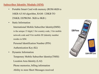 GSM(Global System For Mobile) Communication | PPTX