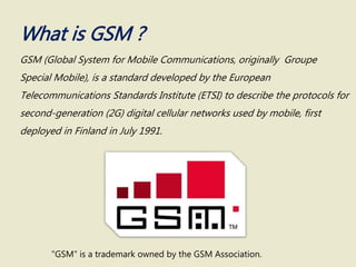 GSM(Global System For Mobile) Communication | PPTX