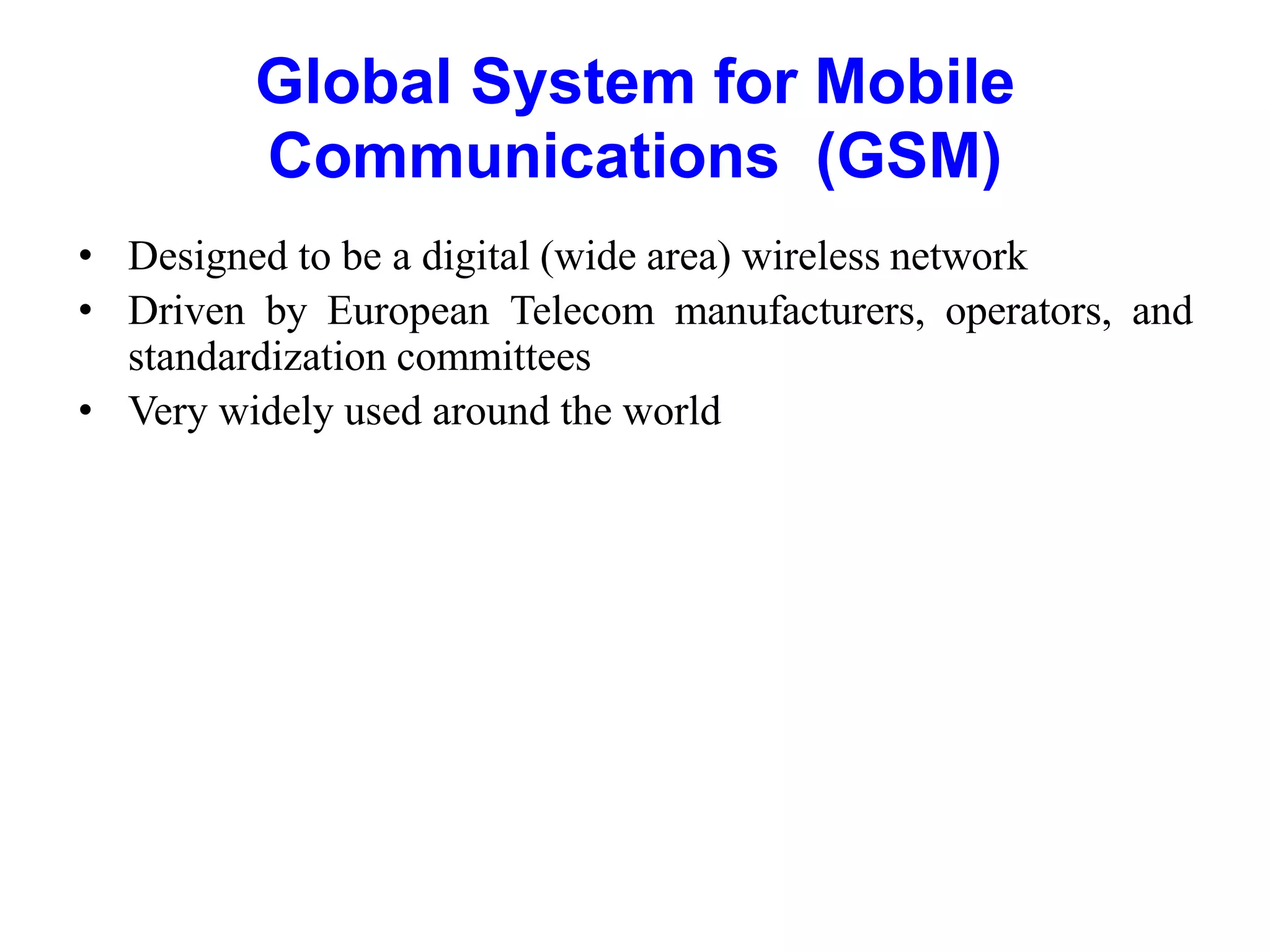 Global System for Mobile GSM | PPT