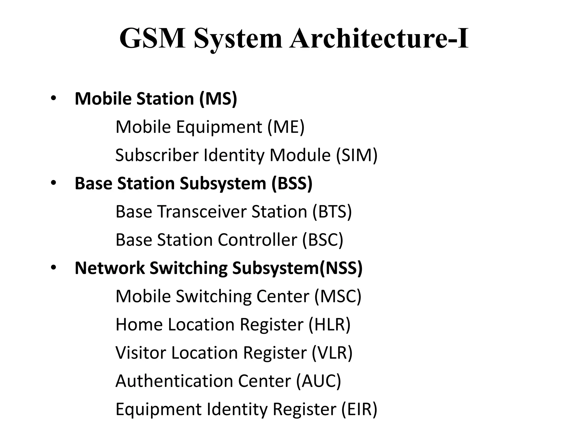 Global system mobile communication presentation. | PPT