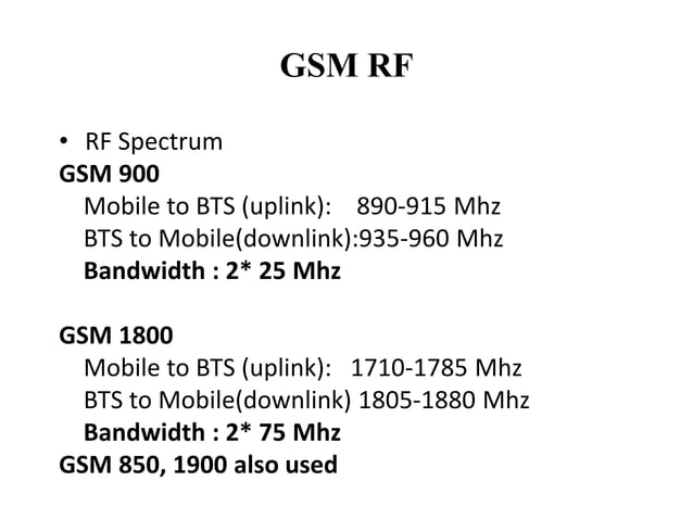 Global system mobile communication presentation. | PPT