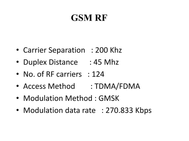 Global system mobile communication presentation. | PPT