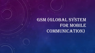 unit-1-mobile computing -global system architecture | PPT