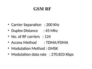 GSMThe document provides an overview of the GSM network.ppt