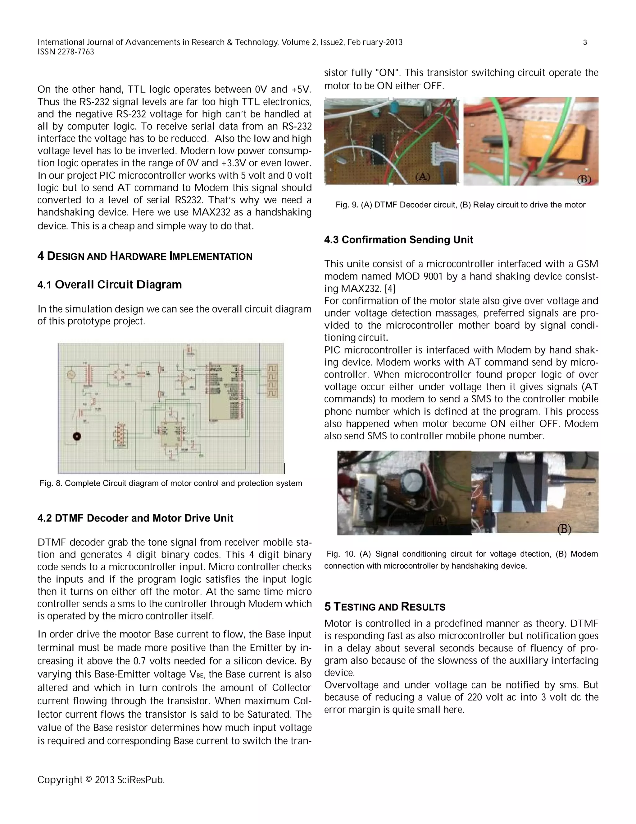 Gsm based-automatic-motor-control-and-protection-system(1) | PDF