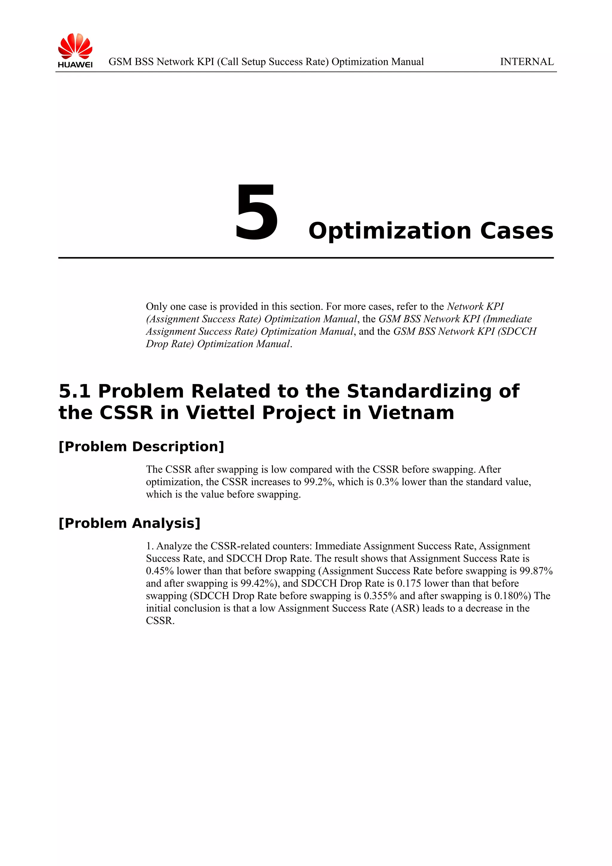 Gsm bss-network-kpi-call-setup-success-rate-optimization-manual(cssr) | PDF
