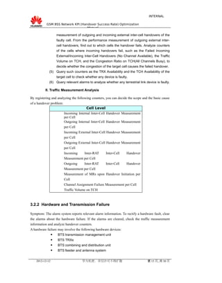 Gsm bss-network-kpi-handover-success-rate-optimization-manual(HSR) | PDF