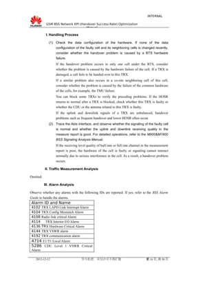 Gsm bss-network-kpi-handover-success-rate-optimization-manual(HSR) | PDF