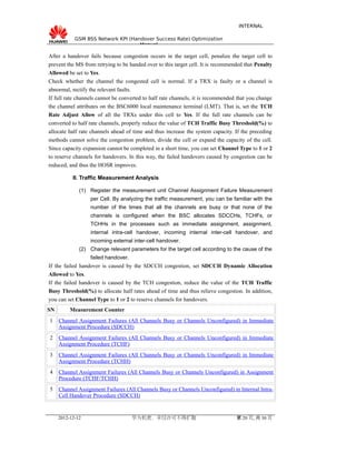 Gsm bss-network-kpi-handover-success-rate-optimization-manual(HSR) | PDF