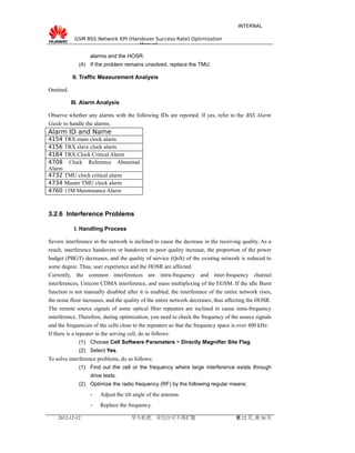 Gsm bss-network-kpi-handover-success-rate-optimization-manual(HSR) | PDF