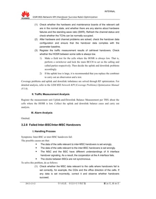 Gsm bss-network-kpi-handover-success-rate-optimization-manual(HSR) | PDF