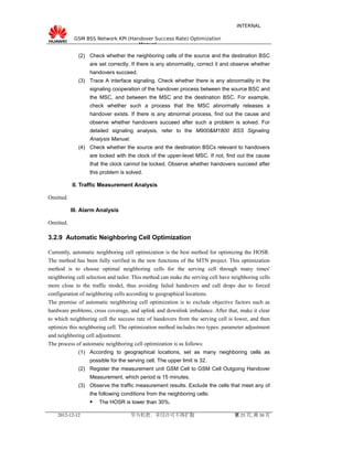 Gsm bss-network-kpi-handover-success-rate-optimization-manual(HSR) | PDF