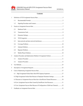 Gsm bss-network-kpi-tch-assignment-success-rate-optimization-manual(asr ...