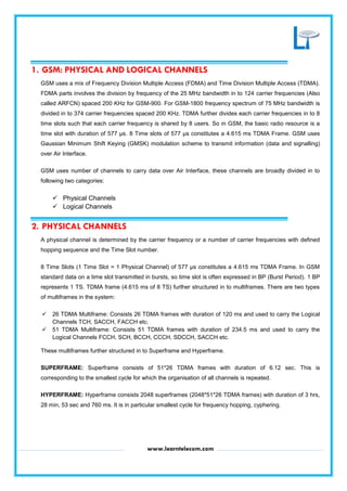 Gsm physical and-logical_channels | PDF