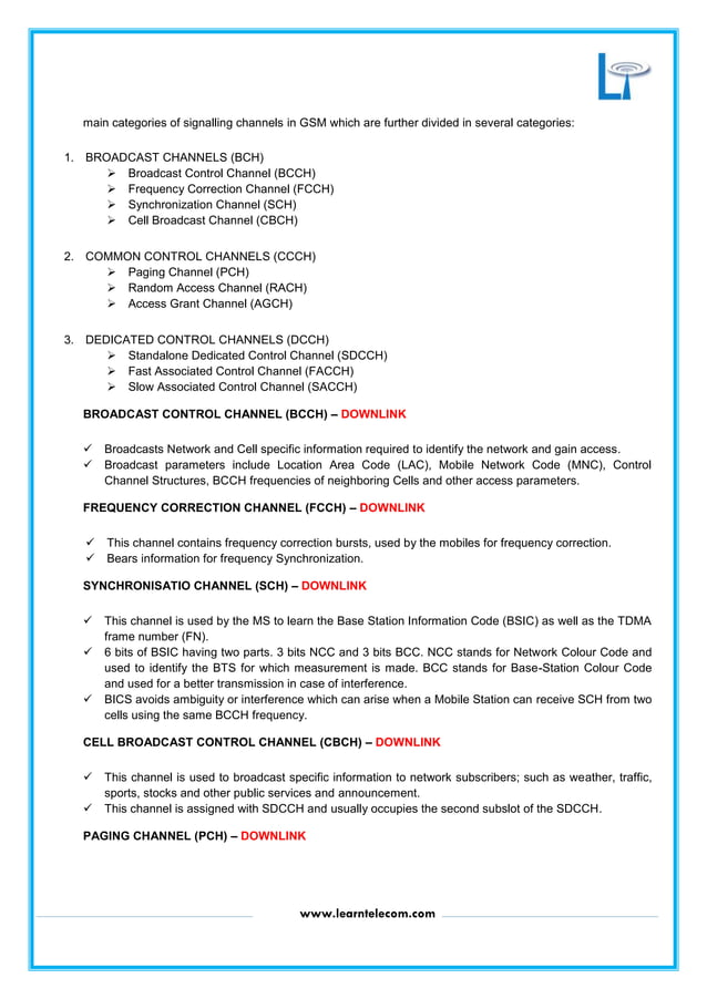 Gsm physical and-logical_channels | PDF | Smartphones | Consumer ...