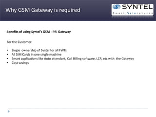 Gsm PRI Gateway | PDF | Phone Services | Home Utilities