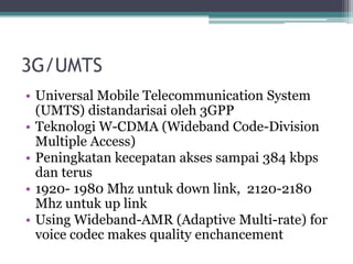 GSM/UMTS network architecture tutorial (Indonesia) | PPTX
