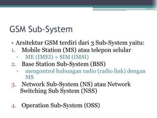 GSM/UMTS network architecture tutorial (Indonesia) | PPTX
