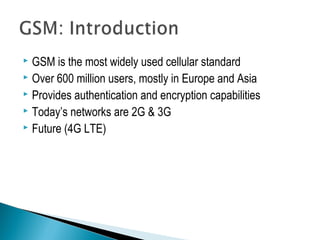 Security in GSM(2G) and UMTS(3G) Networks | PPT