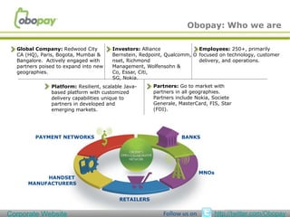 GSMA HongKong presentation by Mr. Neel Chowdhury, CMO, Obopay | PPT