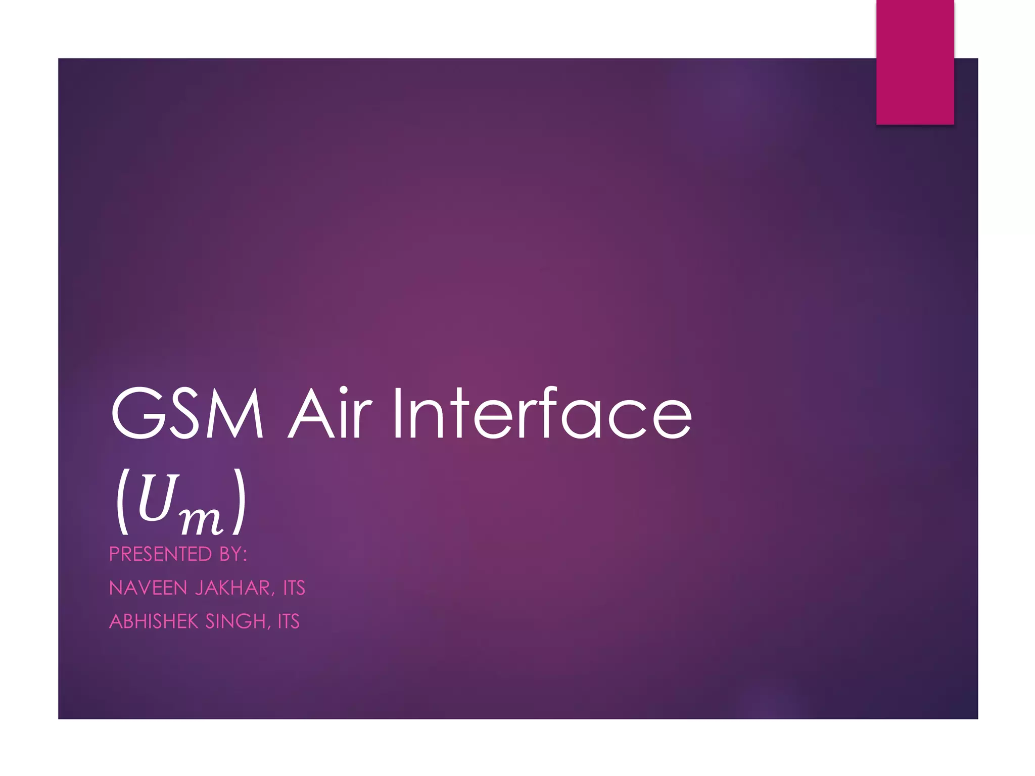 GSM Air Interface | PDF