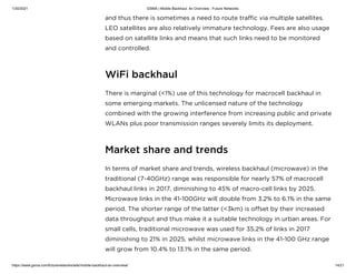Gsma mobile backhaul an overview - future networks | PDF