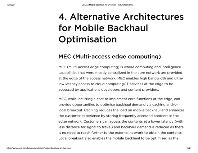 Gsma mobile backhaul an overview - future networks | PDF | Internet ...