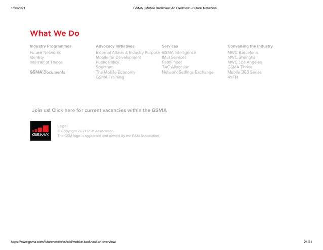 Gsma mobile backhaul an overview - future networks | PDF | Internet ...