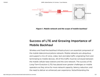 Gsma mobile backhaul an overview - future networks | PDF