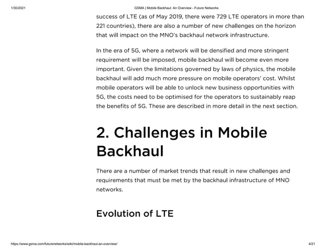 Gsma mobile backhaul an overview - future networks | PDF | Internet ...