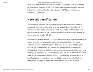 Gsma mobile backhaul an overview - future networks | PDF
