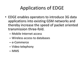 Gsm and edge | PPTX