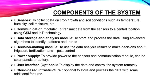 Gsm And Iot Based Smart Agriculture Monitoring System Date 12 Jan 2023