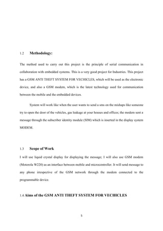 Gsm anti theft system | DOC