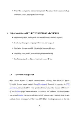 Gsm anti theft system | DOC