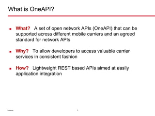 GSMA OneAPI Gateway Launch Presentation | PPT