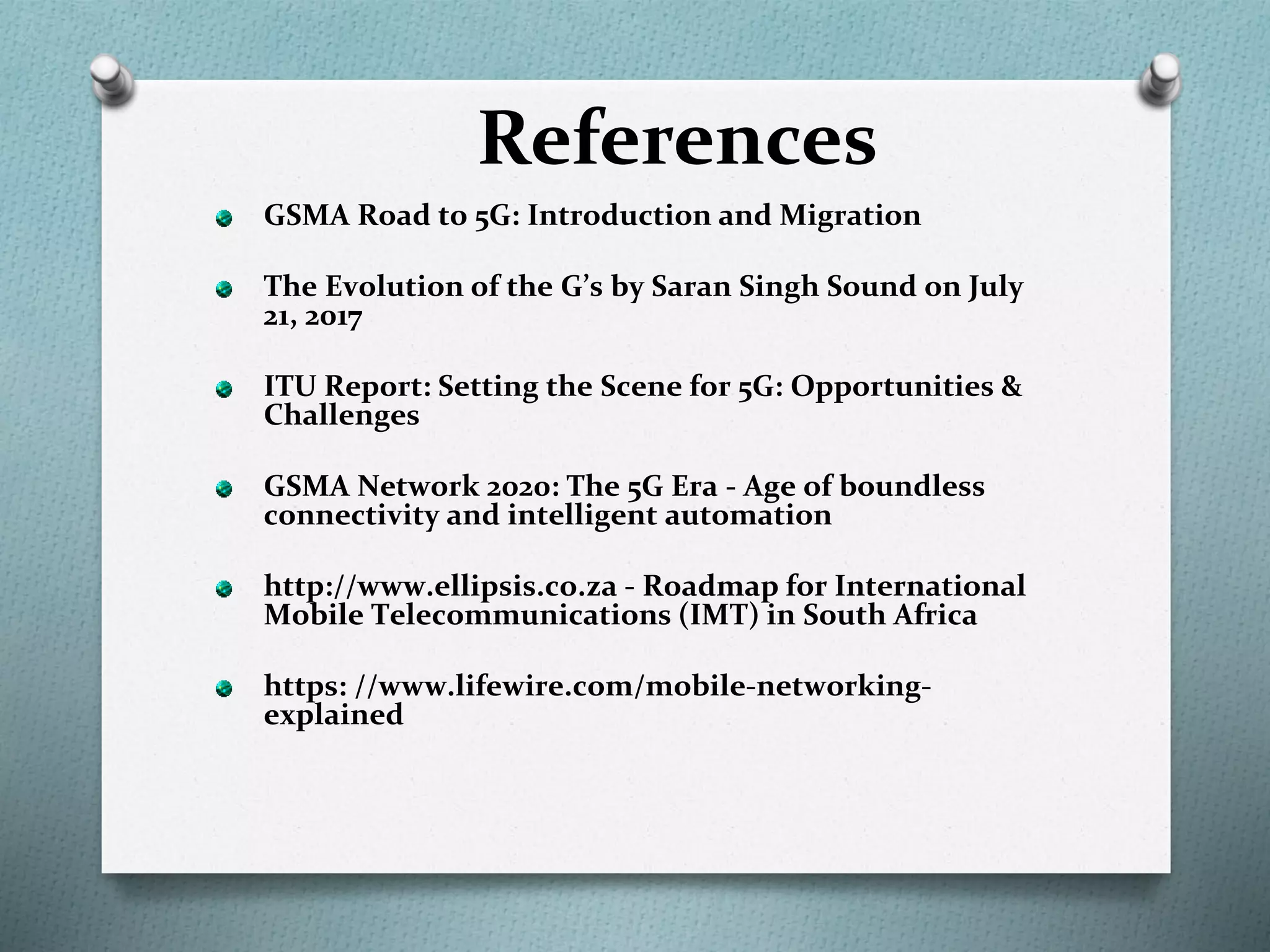 Gsma presentation on 5 g the path to the next generation | PDF