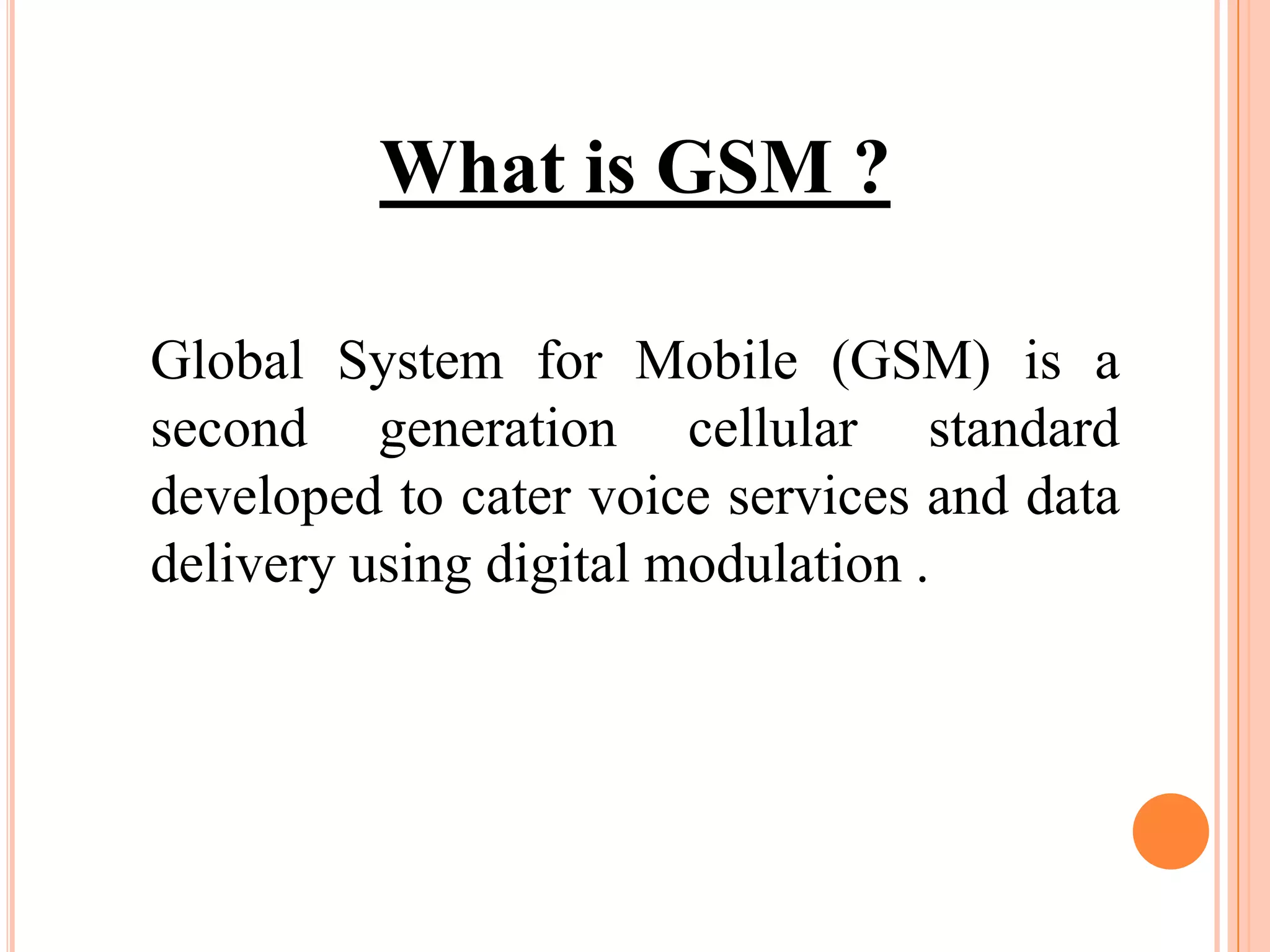 Gsm architecture | PPTX