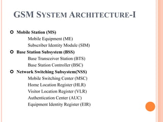 GSM Architecture | PPT