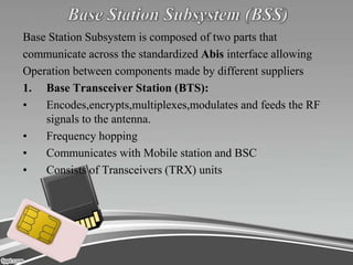 Gsm architecture and signalling techniques | PPTX