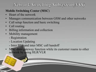 Gsm architecture and signalling techniques | PPTX