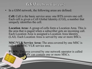Gsm architecture and signalling techniques | PPTX