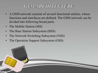 Gsm architecture and signalling techniques | PPTX