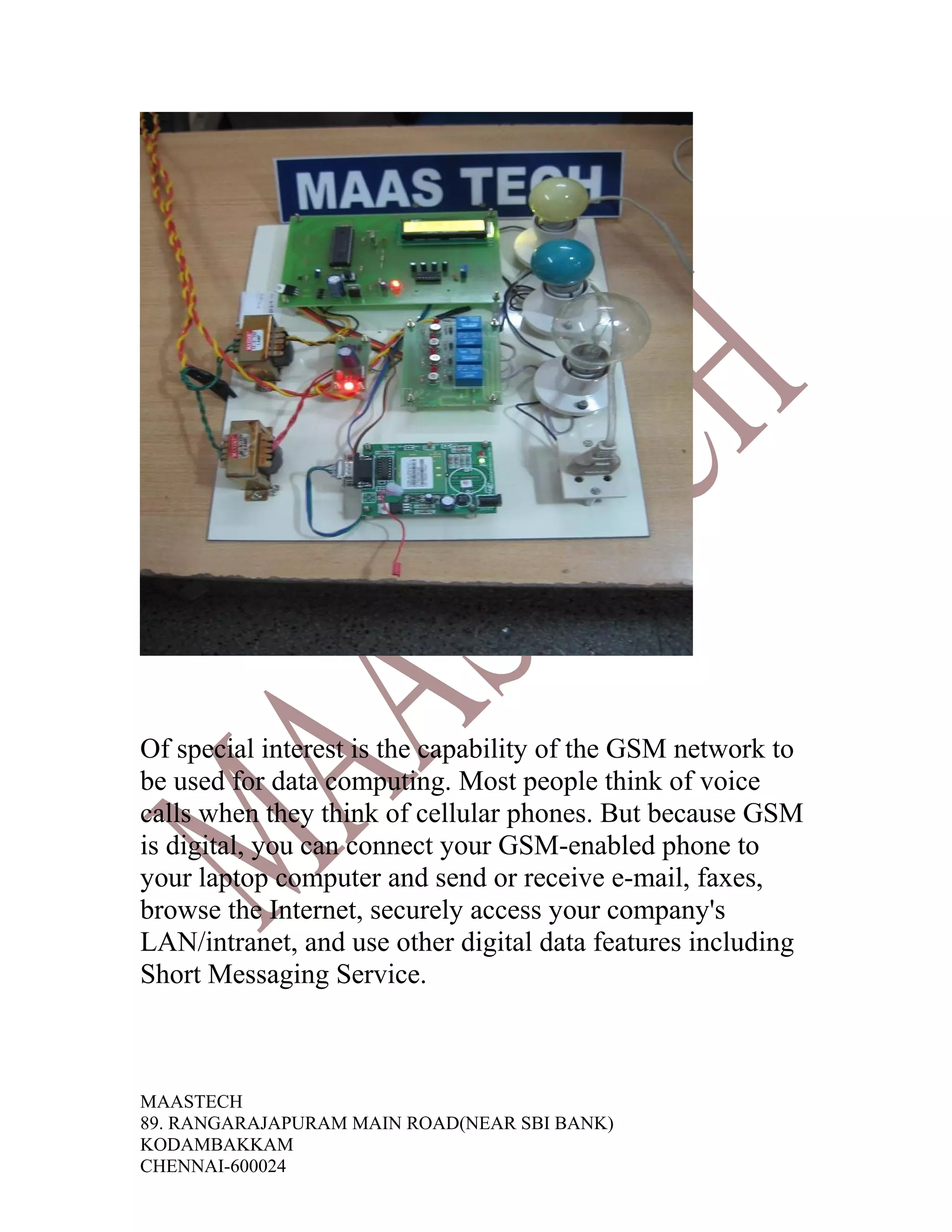 SMS(GSM)BASED HOME AUTOMATION SYSTEM PROJECTS-ECE/EEE/E&I/ICE | PDF