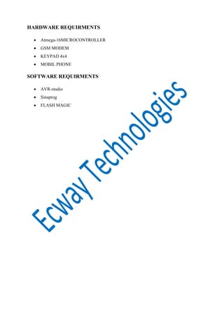 Gsm based authentication using one time password for atm machine | DOCX | Internet | Computing