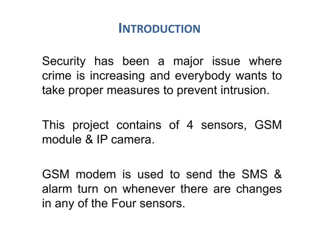 Gsm based bank vault security system | PPT